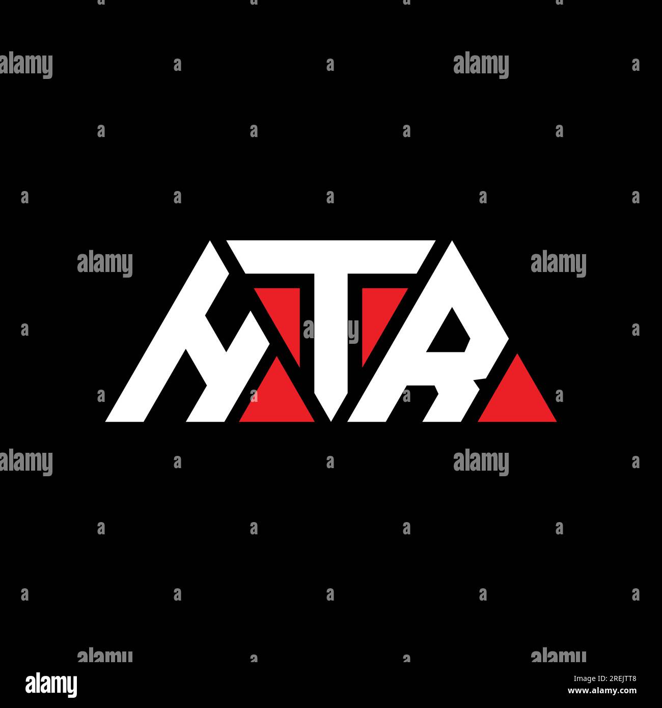HTR triangle letter logo design with triangle shape. HTR triangle logo ...