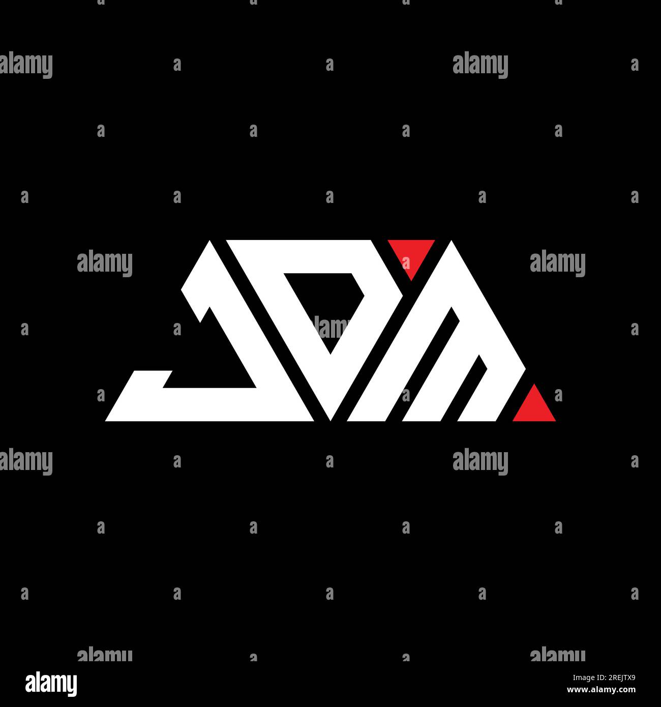 JDM triangle letter logo design with triangle shape. JDM triangle logo ...