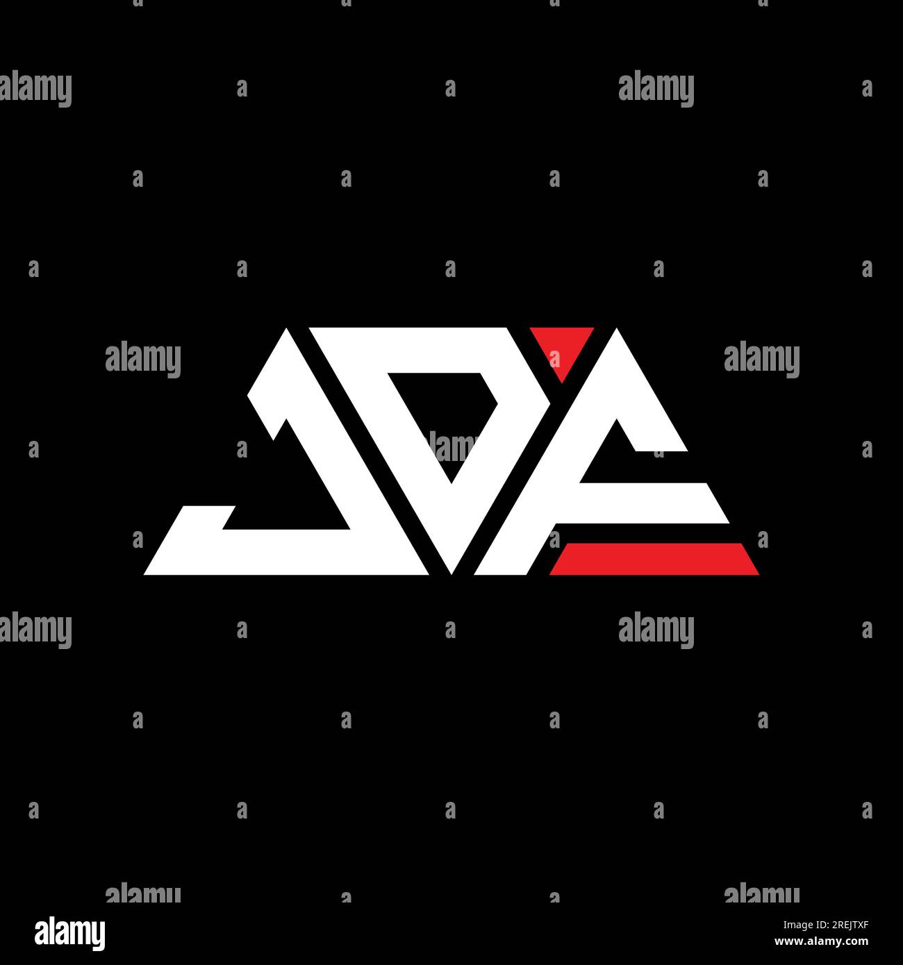 JDF triangle letter logo design with triangle shape. JDF triangle logo ...