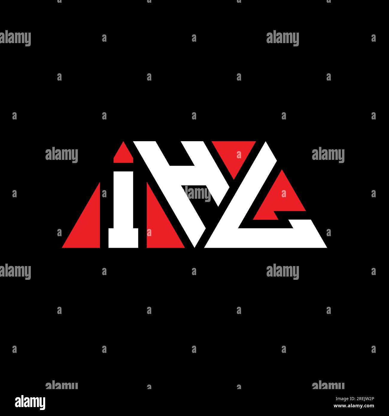 IHL triangle letter logo design with triangle shape. IHL triangle logo ...