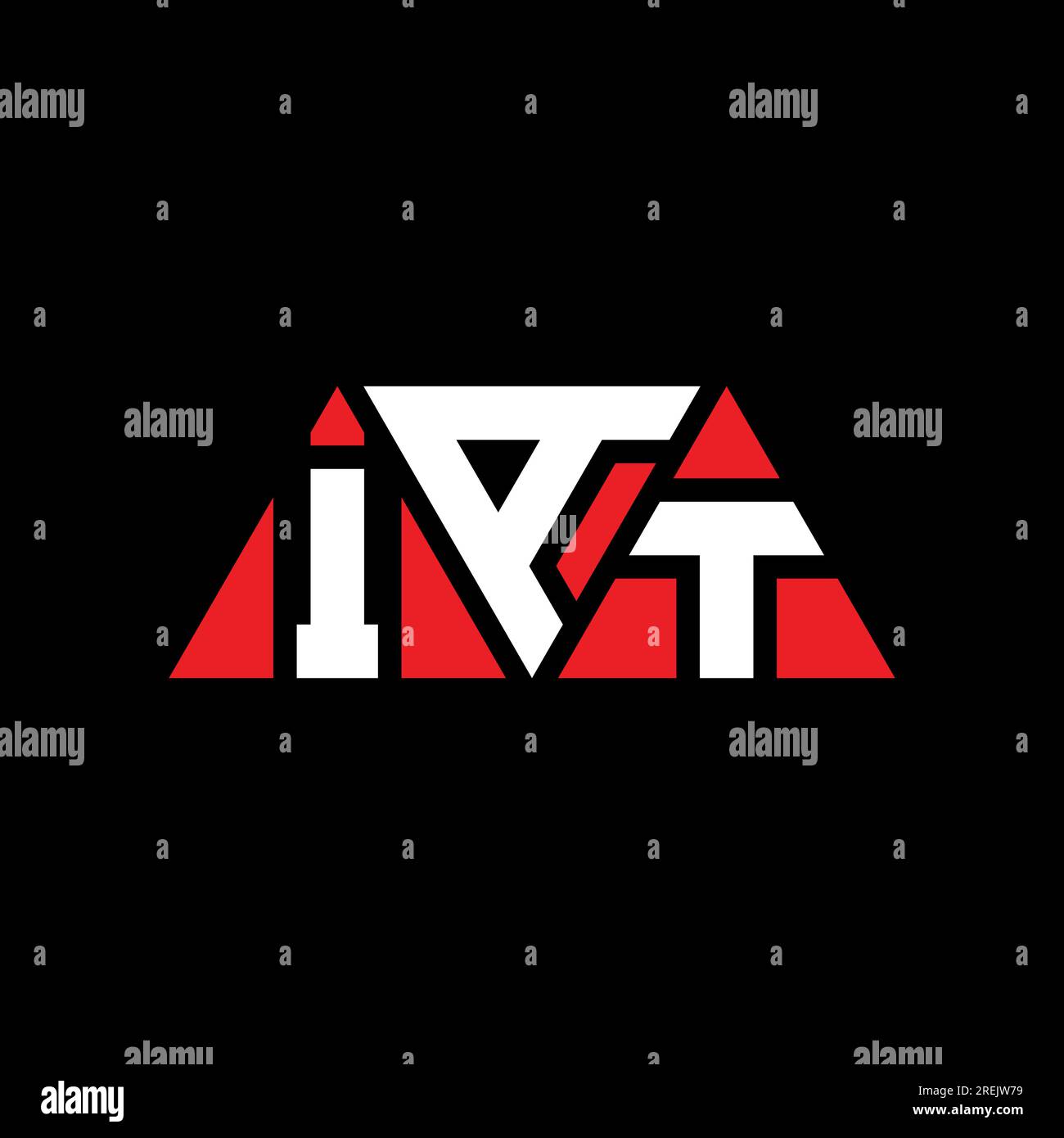 IAT triangle letter logo design with triangle shape. IAT triangle logo ...
