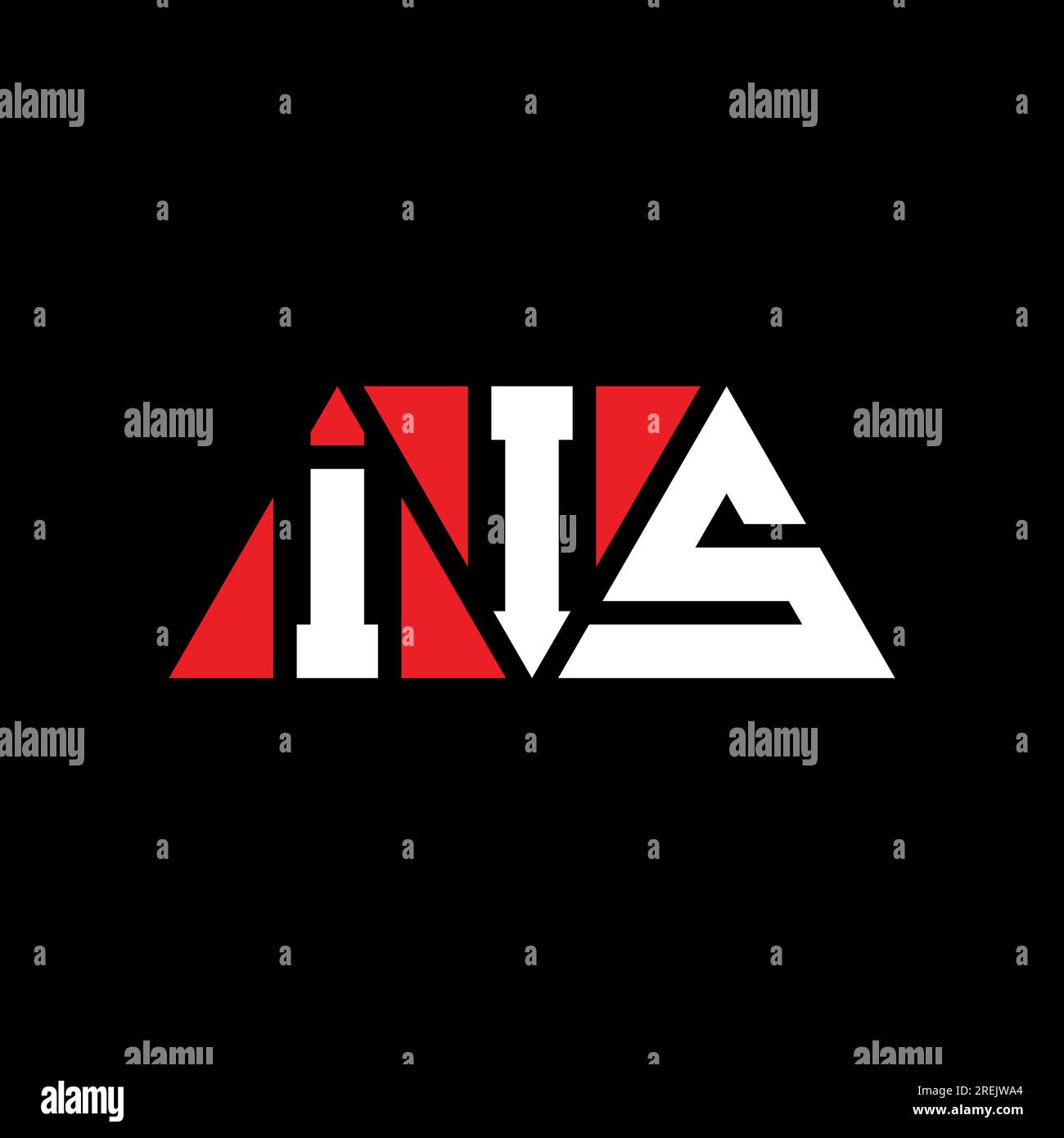 IIS triangle letter logo design with triangle shape. IIS triangle logo ...