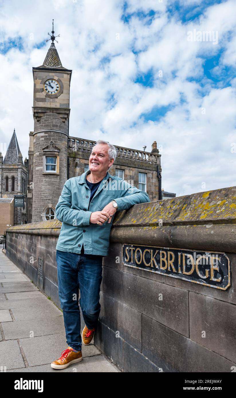 Radio presenter Jay Crawford at Edge 2 radio station, Stockbridge ...