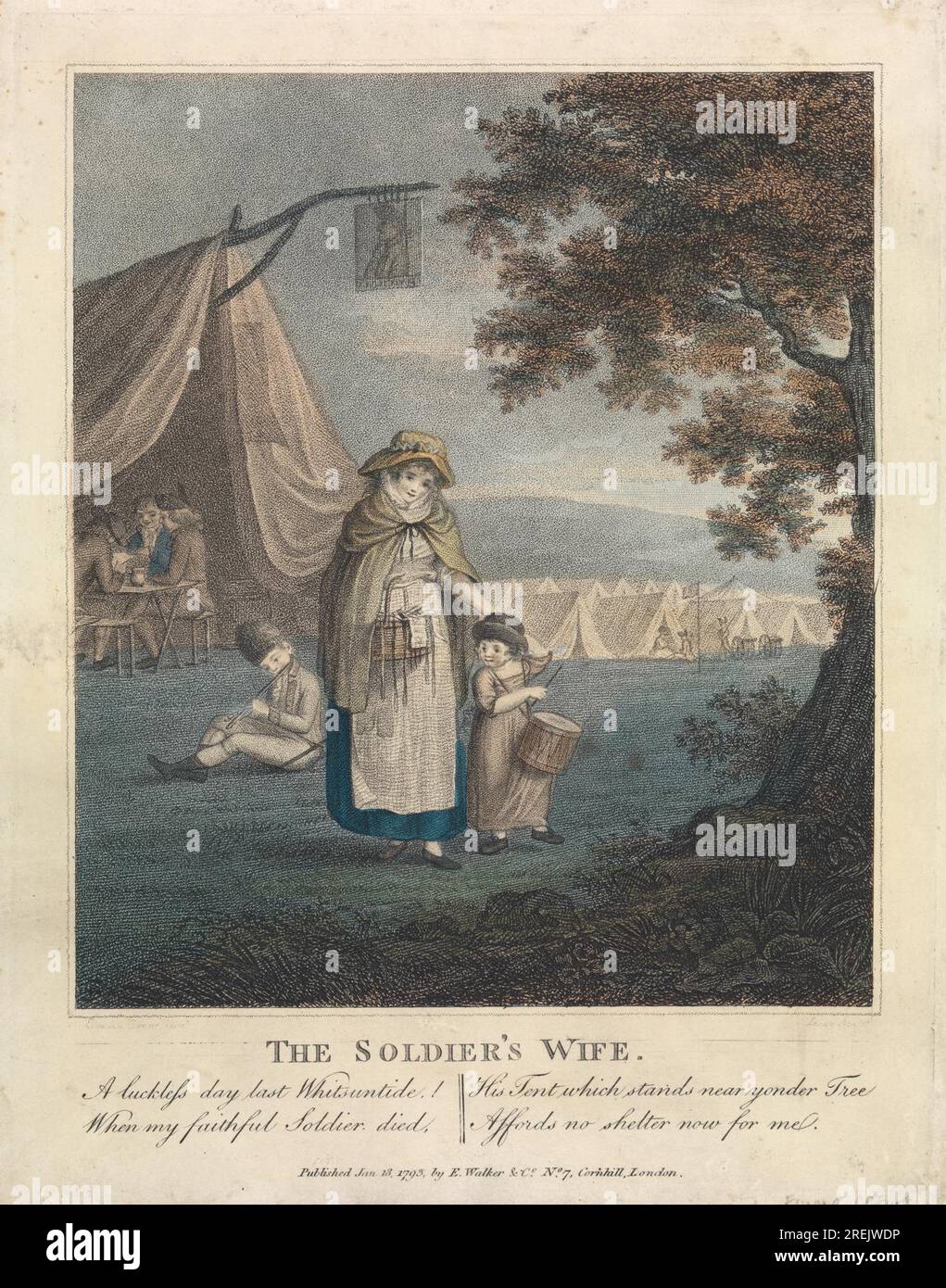 The Soldier's Wife 1793 by William Satchwell Leney Stock Photo - Alamy