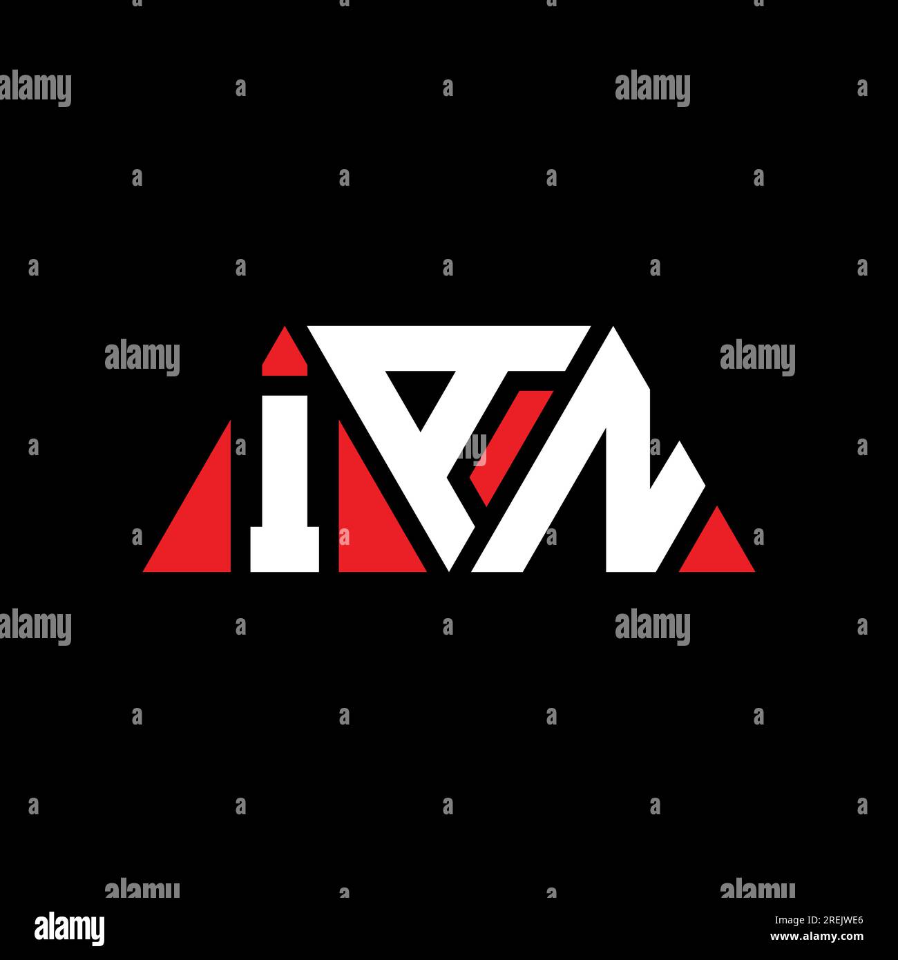 IAN triangle letter logo design with triangle shape. IAN triangle logo ...