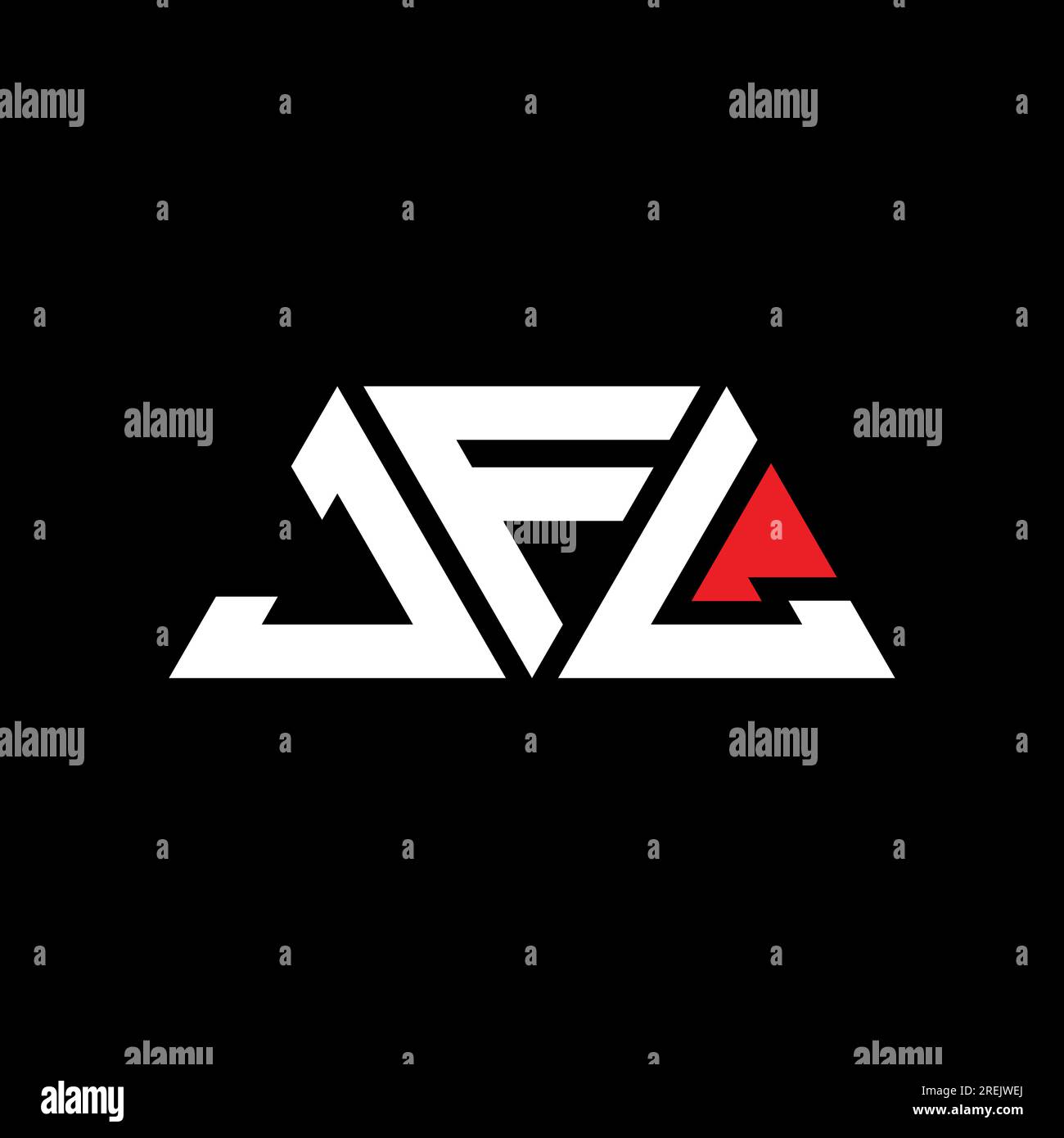 JFL triangle letter logo design with triangle shape. JFL triangle logo ...