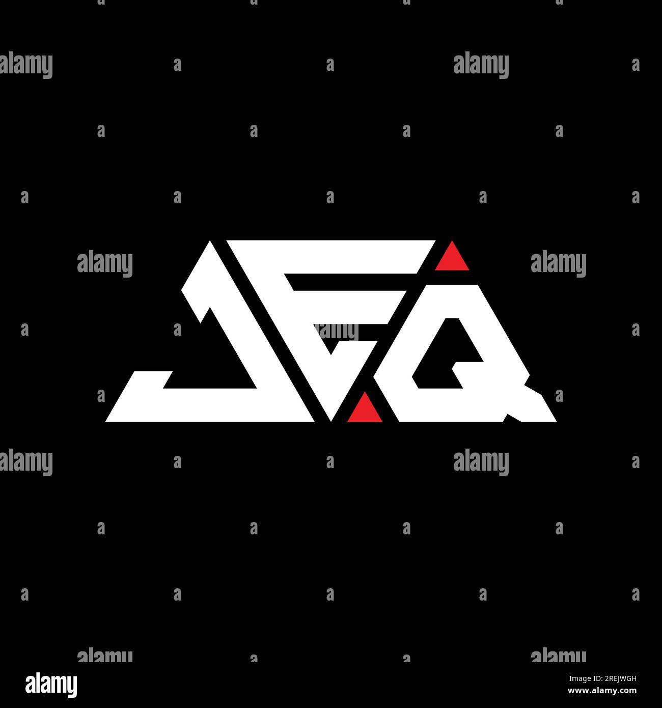 JEQ triangle letter logo design with triangle shape. JEQ triangle logo ...