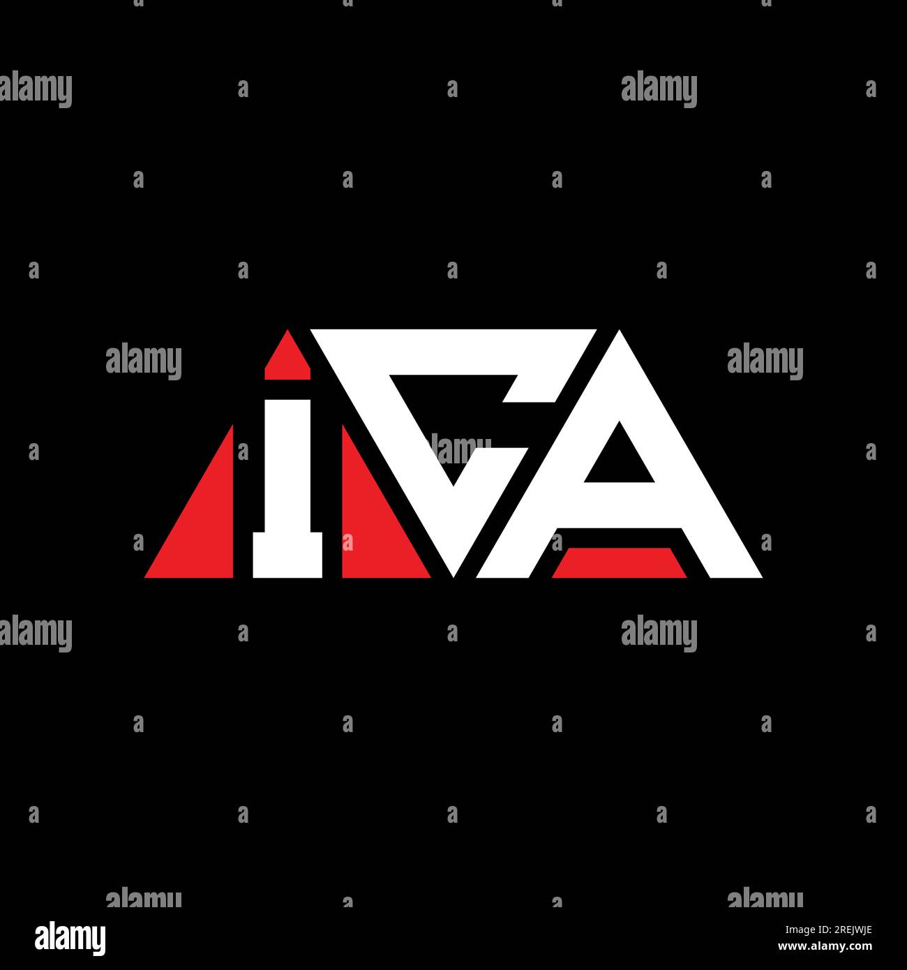 ICA triangle letter logo design with triangle shape. ICA triangle logo ...