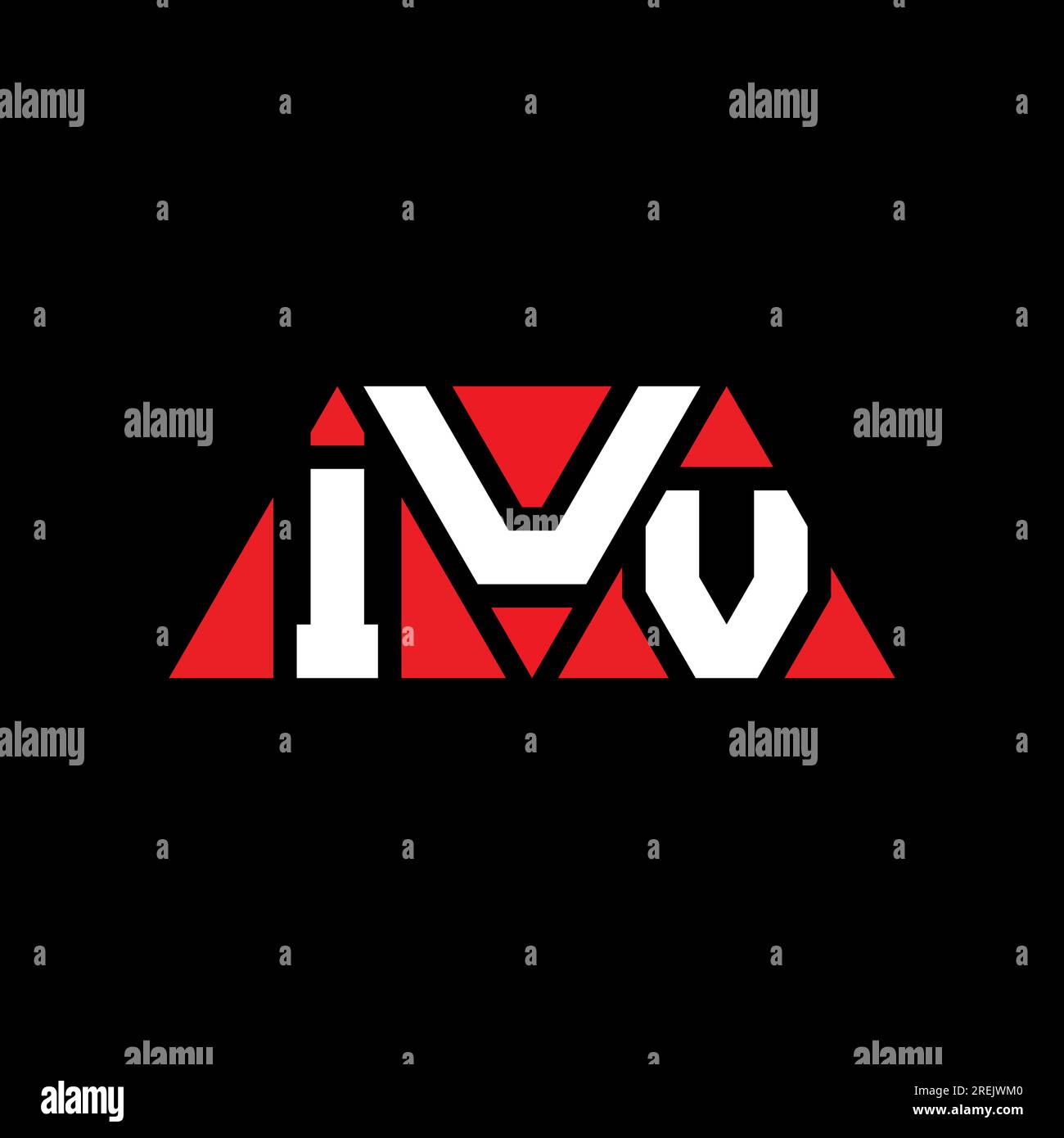 IUV triangle letter logo design with triangle shape. IUV triangle logo ...