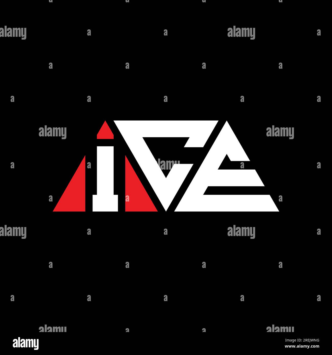 ICE triangle letter logo design with triangle shape. ICE triangle logo ...