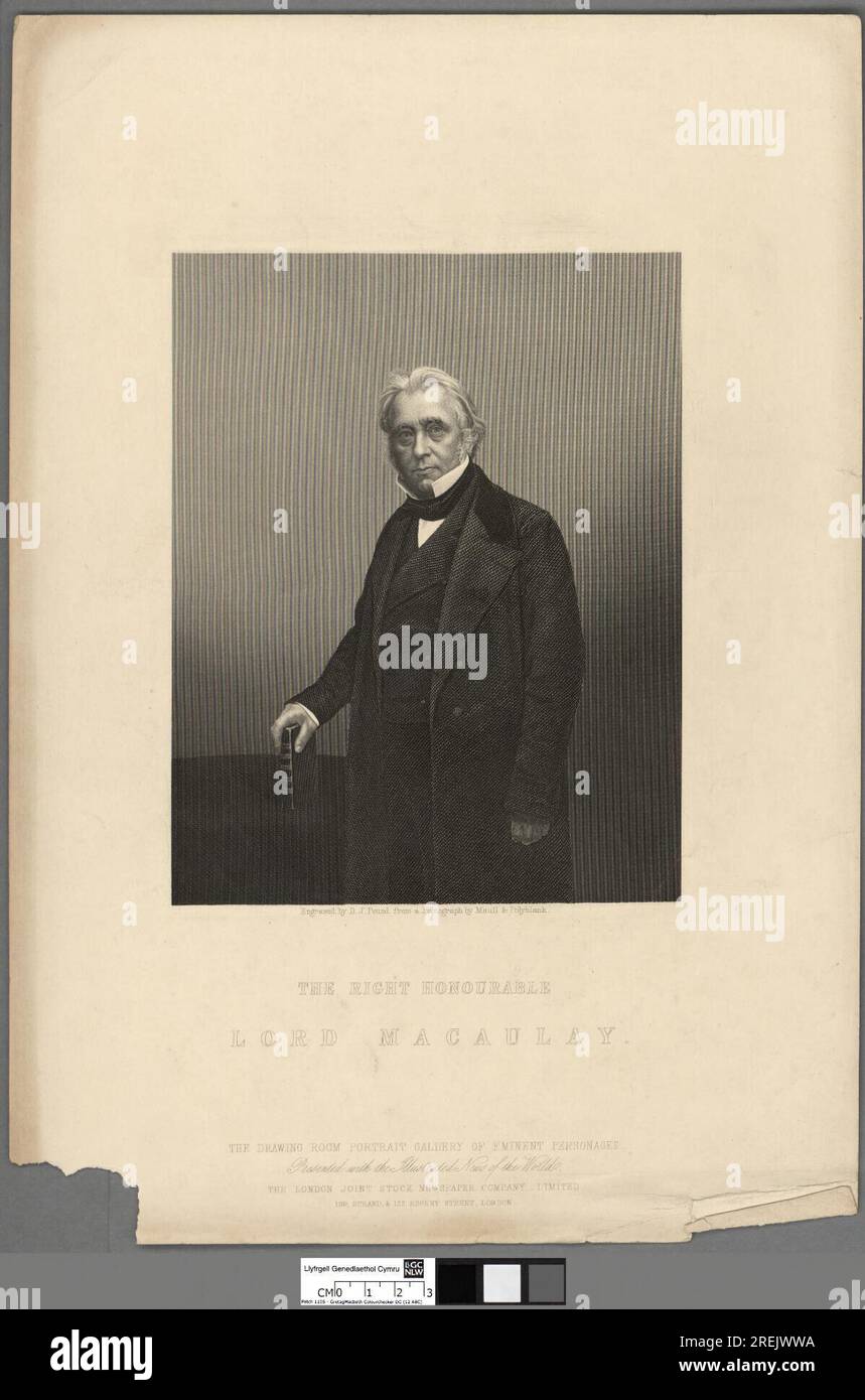The Right Honourable Lord Macaulay circa 1860 by Daniel John Pound ...