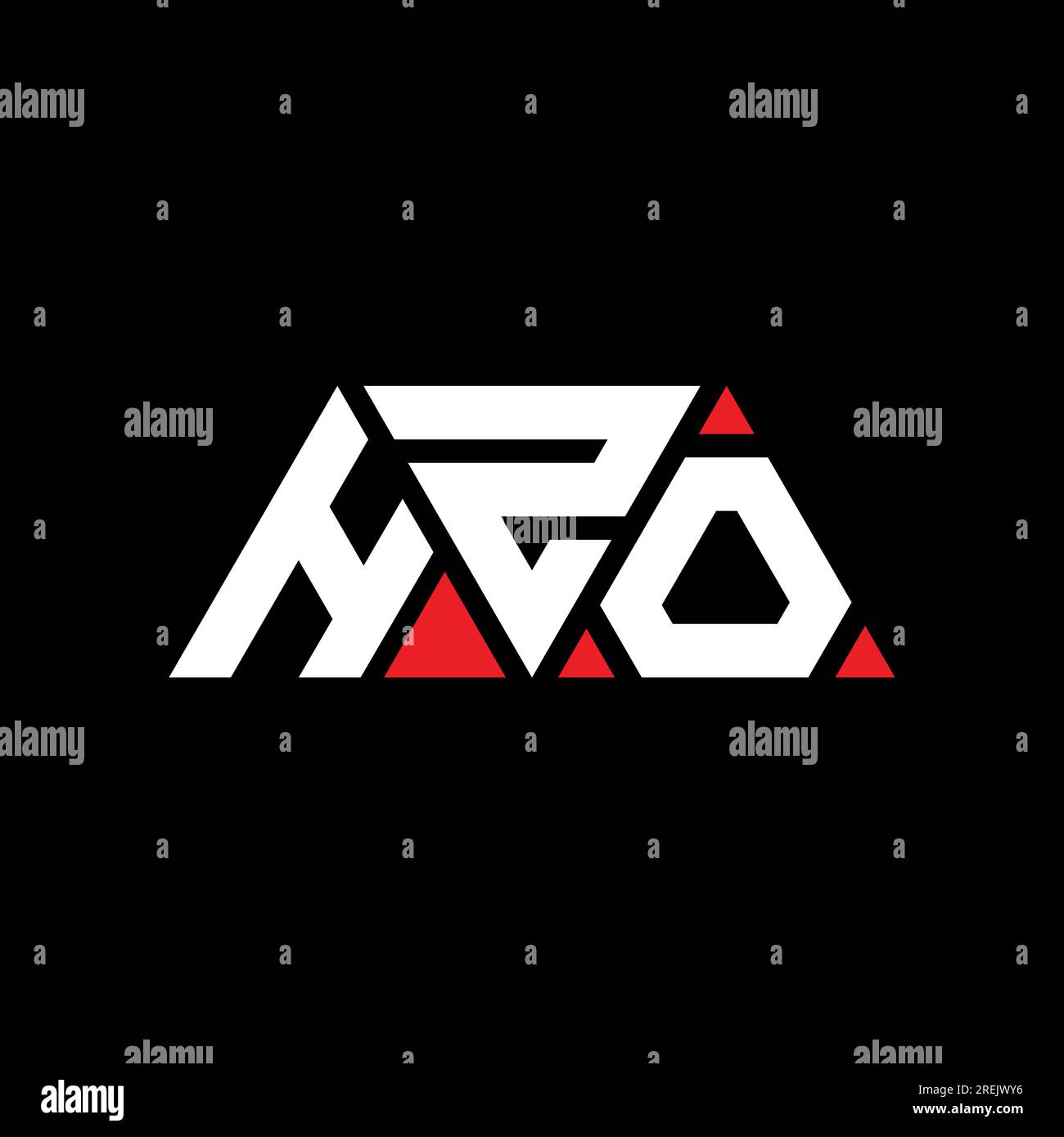 HZO triangle letter logo design with triangle shape. HZO triangle logo ...