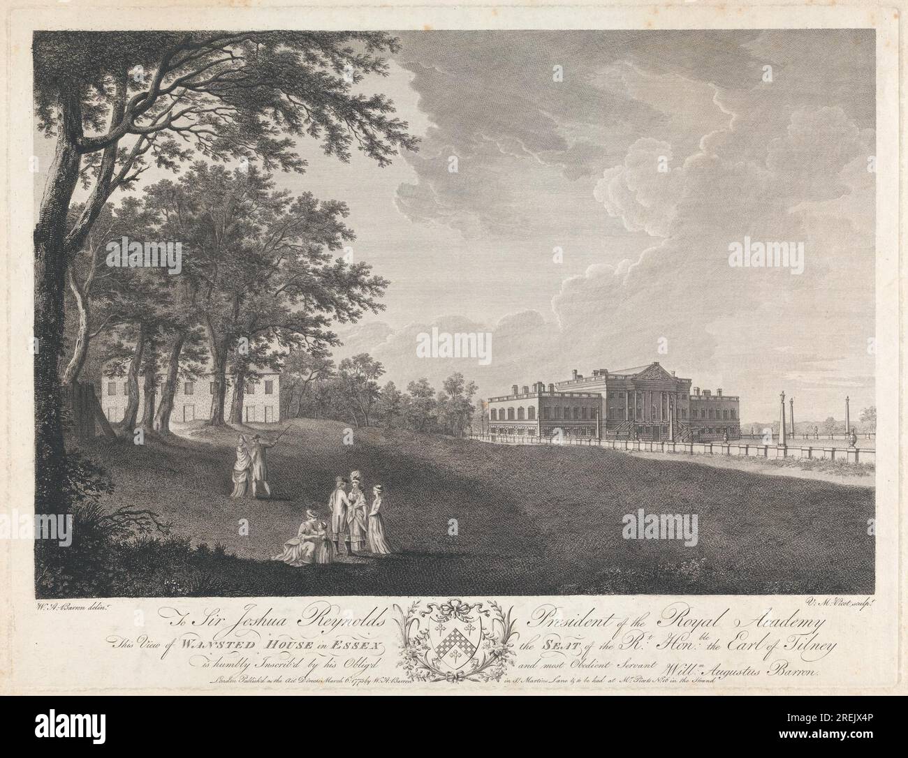 Wanstead House in Essex 1775 by Victor Marie Picot Stock Photo - Alamy