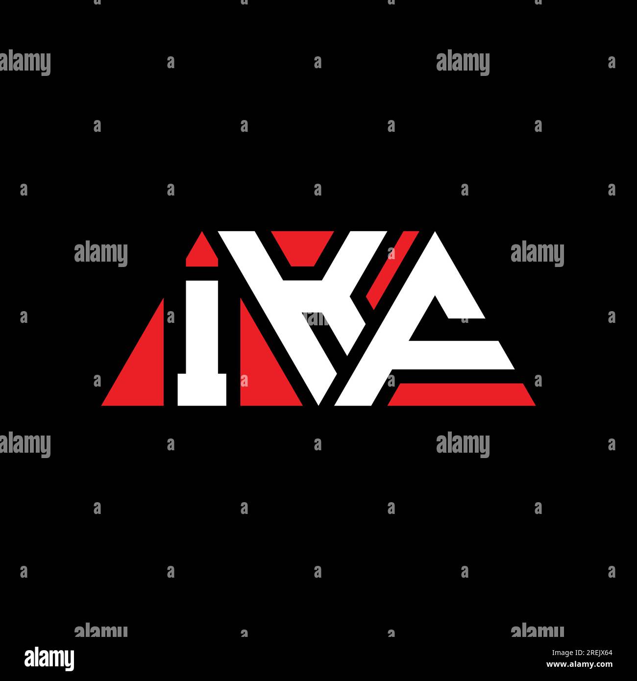 IKF triangle letter logo design with triangle shape. IKF triangle logo ...