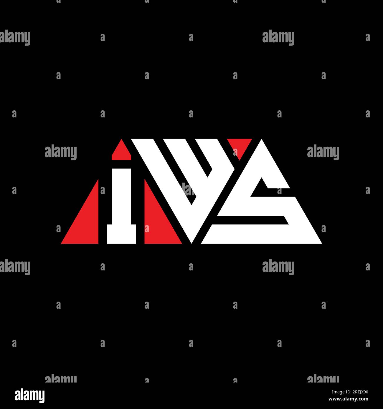 IWS triangle letter logo design with triangle shape. IWS triangle logo ...