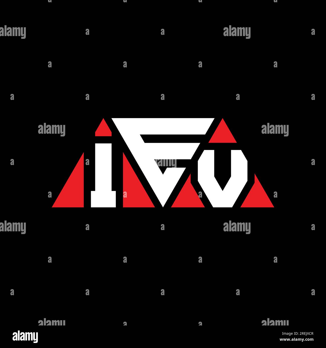 IEV triangle letter logo design with triangle shape. IEV triangle logo ...