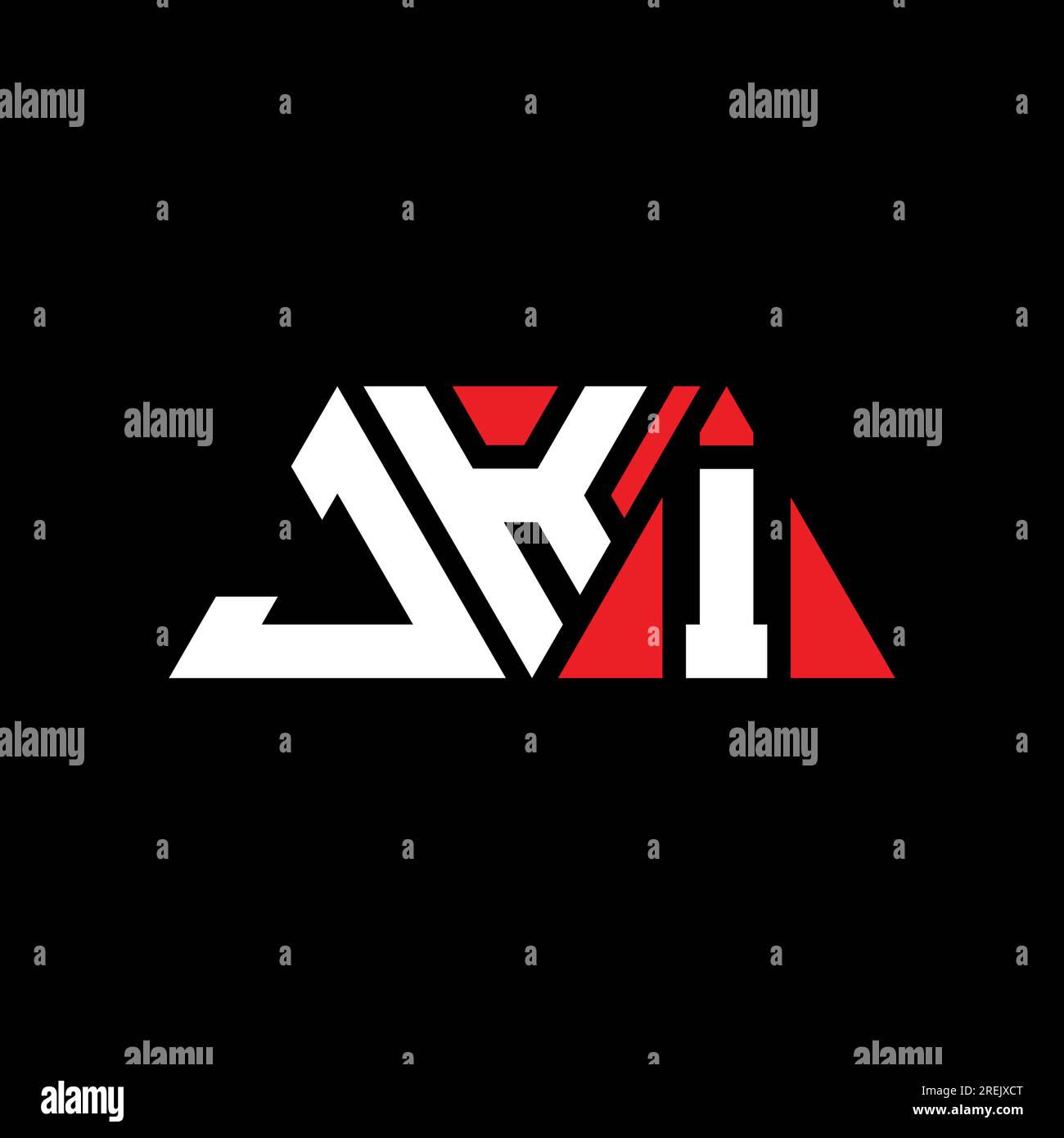 JKI triangle letter logo design with triangle shape. JKI triangle logo ...