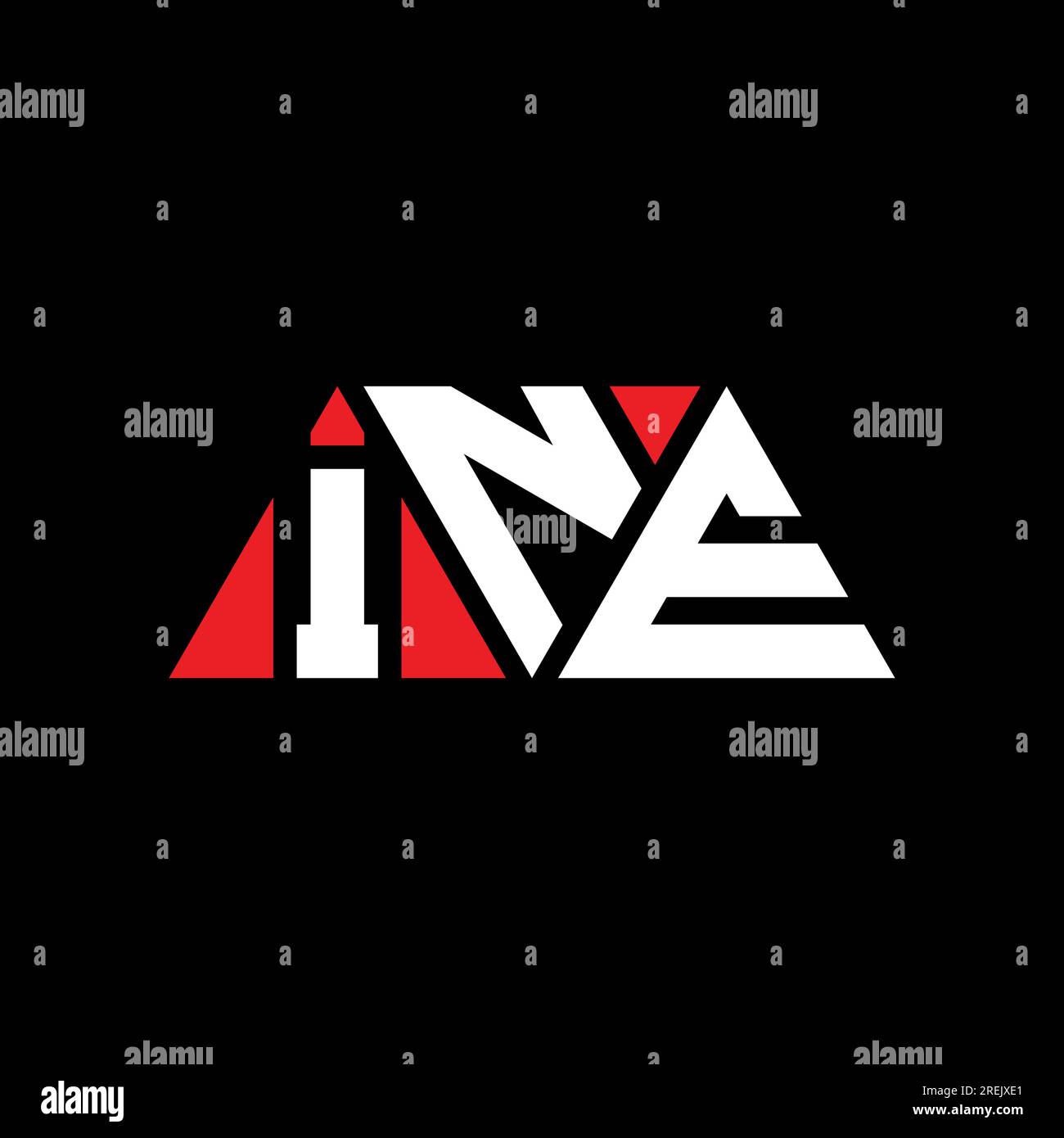 INE triangle letter logo design with triangle shape. INE triangle logo ...