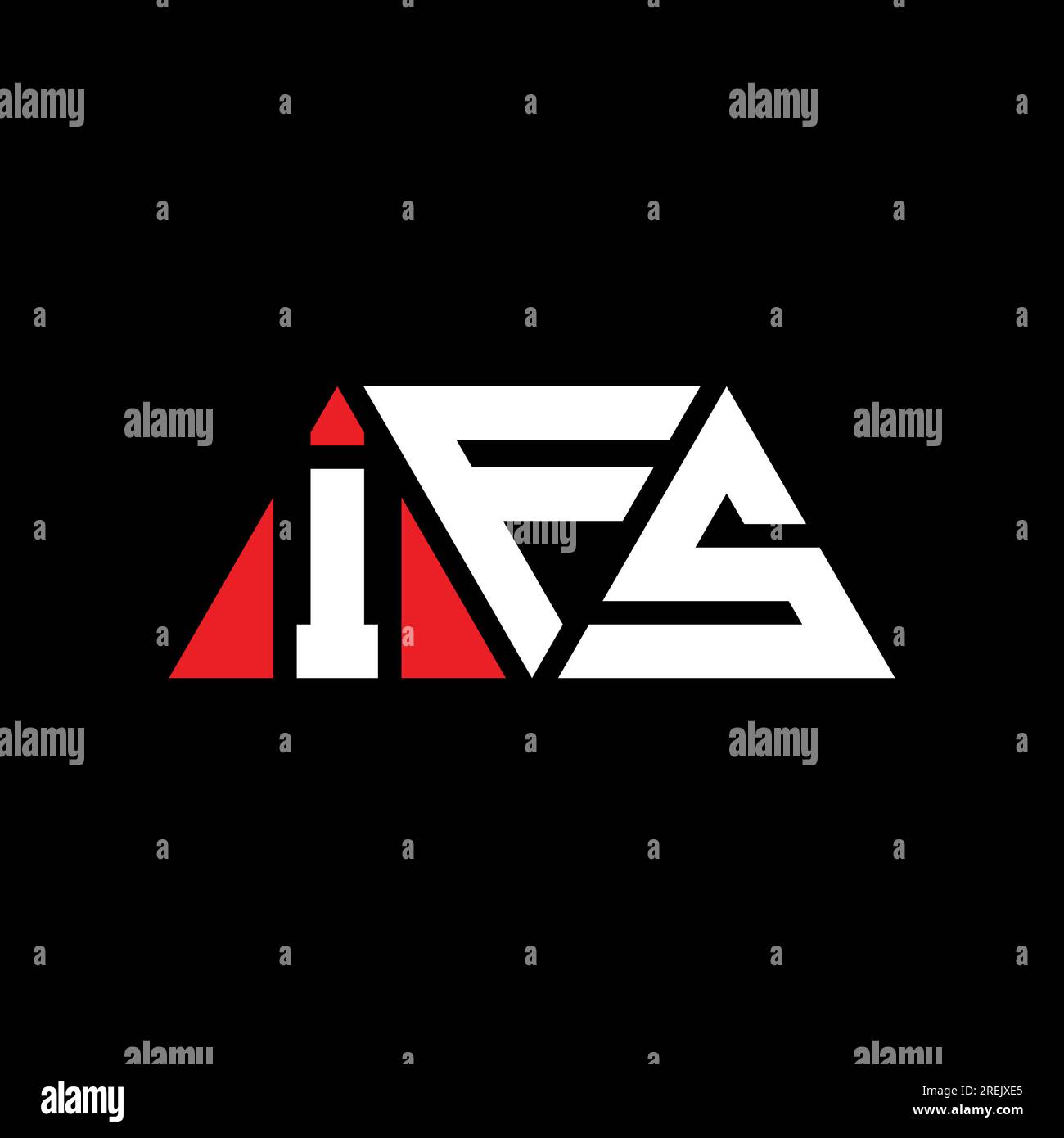 IFS triangle letter logo design with triangle shape. IFS triangle logo ...