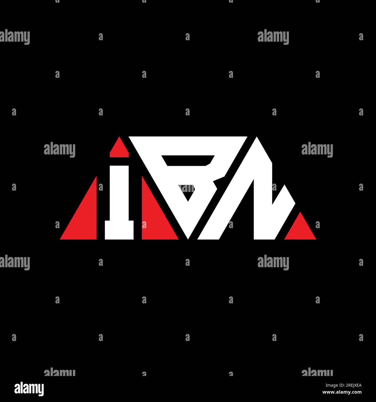 IBN triangle letter logo design with triangle shape. IBN triangle logo ...