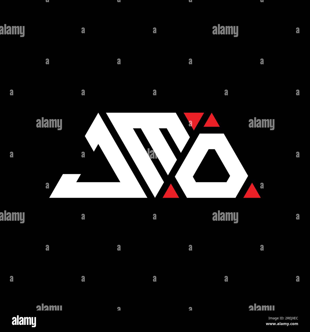 JMO triangle letter logo design with triangle shape. JMO triangle logo ...
