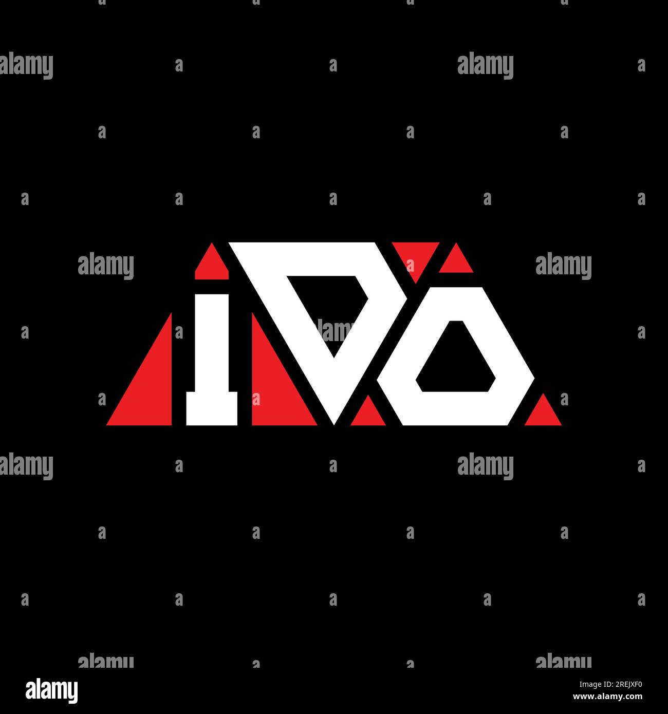 IDO triangle letter logo design with triangle shape. IDO triangle logo ...