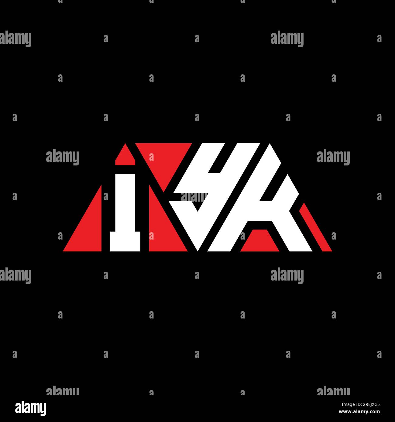 IYK triangle letter logo design with triangle shape. IYK triangle logo ...