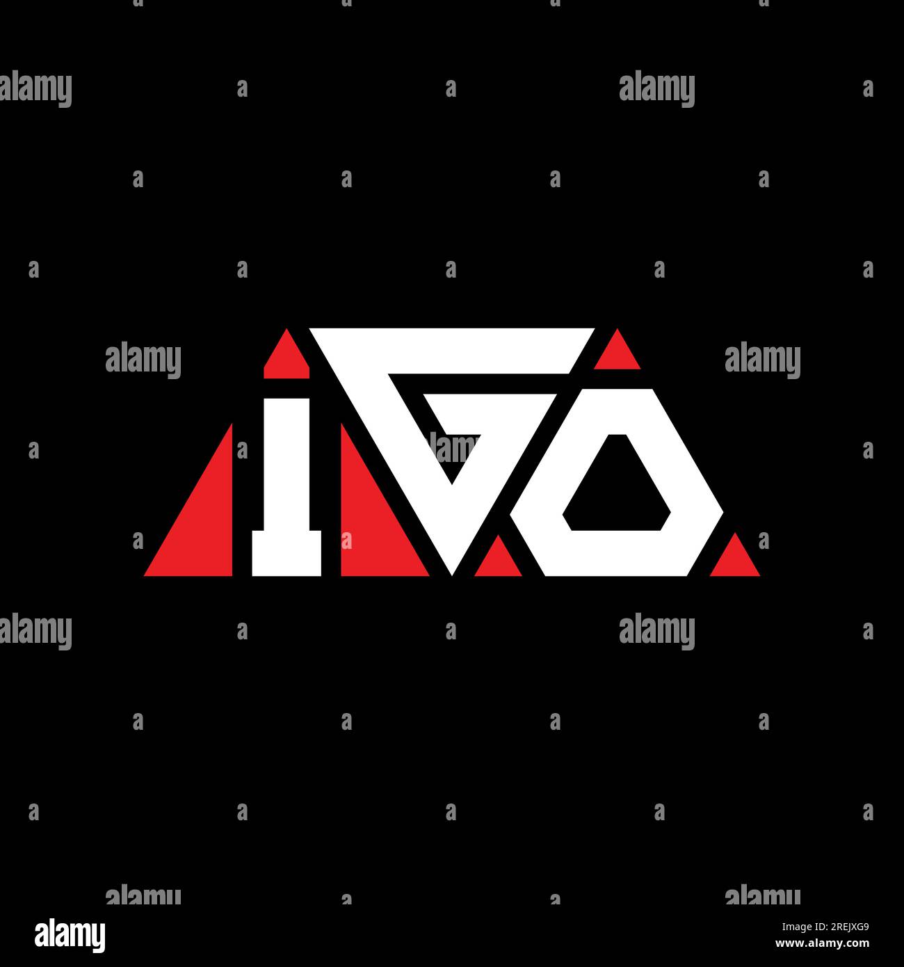 IGO triangle letter logo design with triangle shape. IGO triangle logo ...