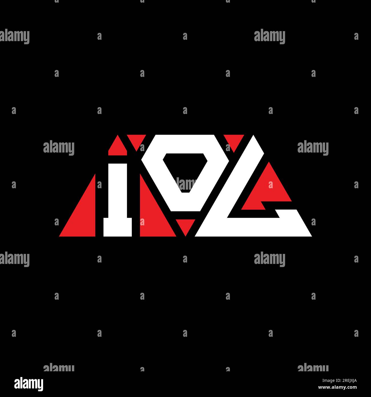 IOL triangle letter logo design with triangle shape. IOL triangle logo ...