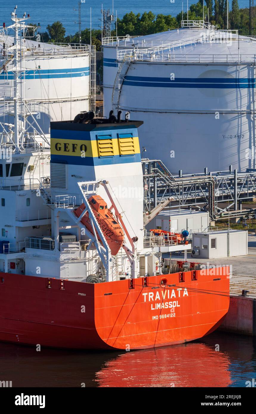 Oil Storage Facility, Port of Klaipeda, Lithuania, Europe Stock Photo ...