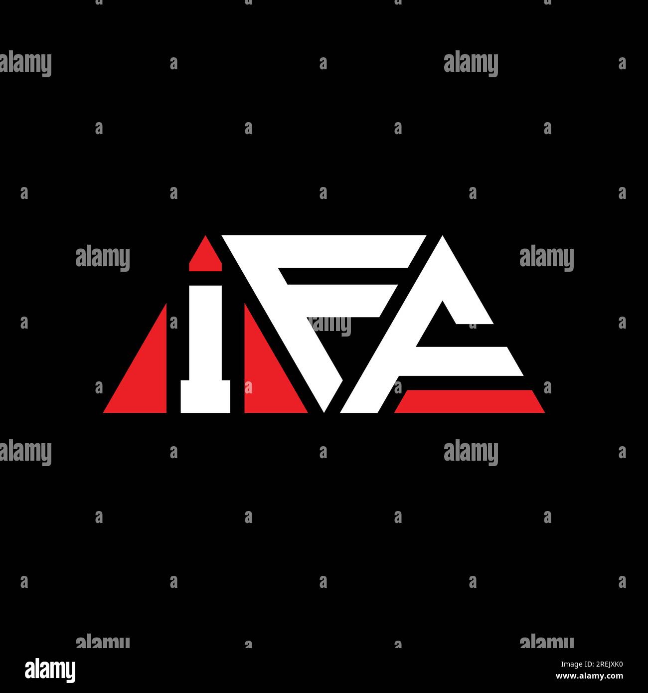 IFF triangle letter logo design with triangle shape. IFF triangle logo ...