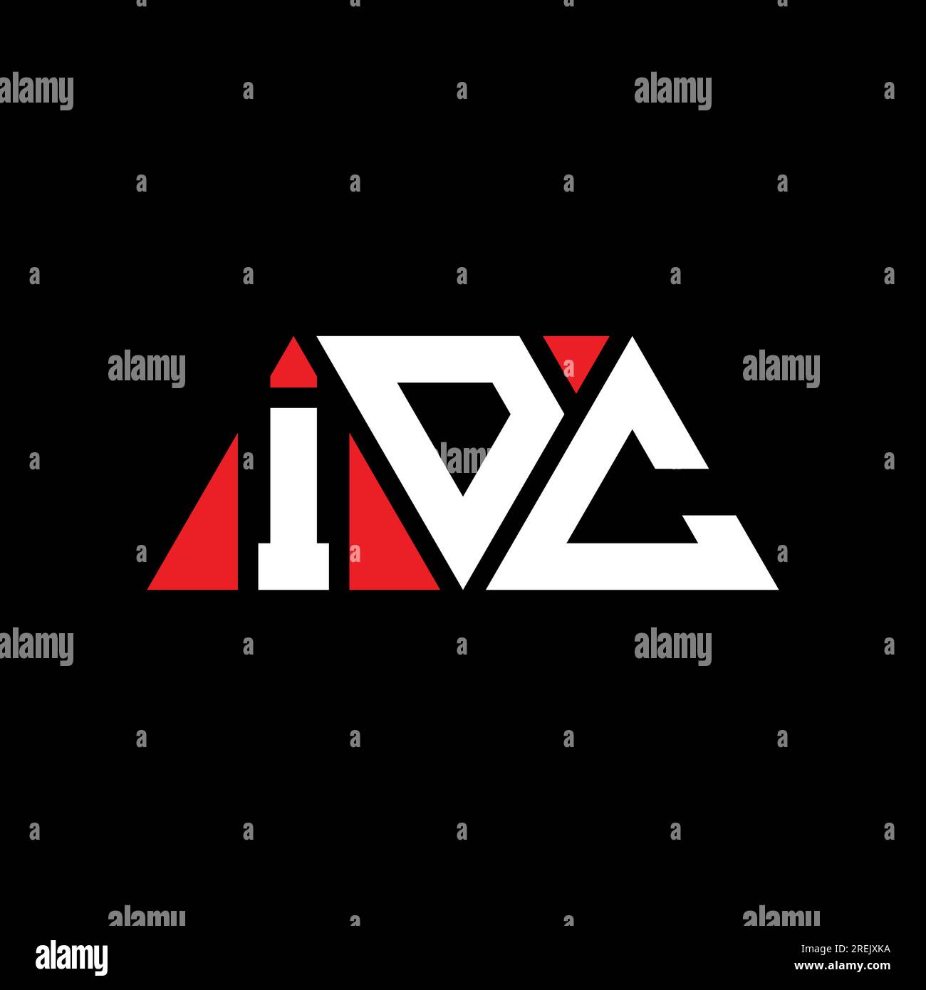IDC triangle letter logo design with triangle shape. IDC triangle logo design monogram. IDC ...