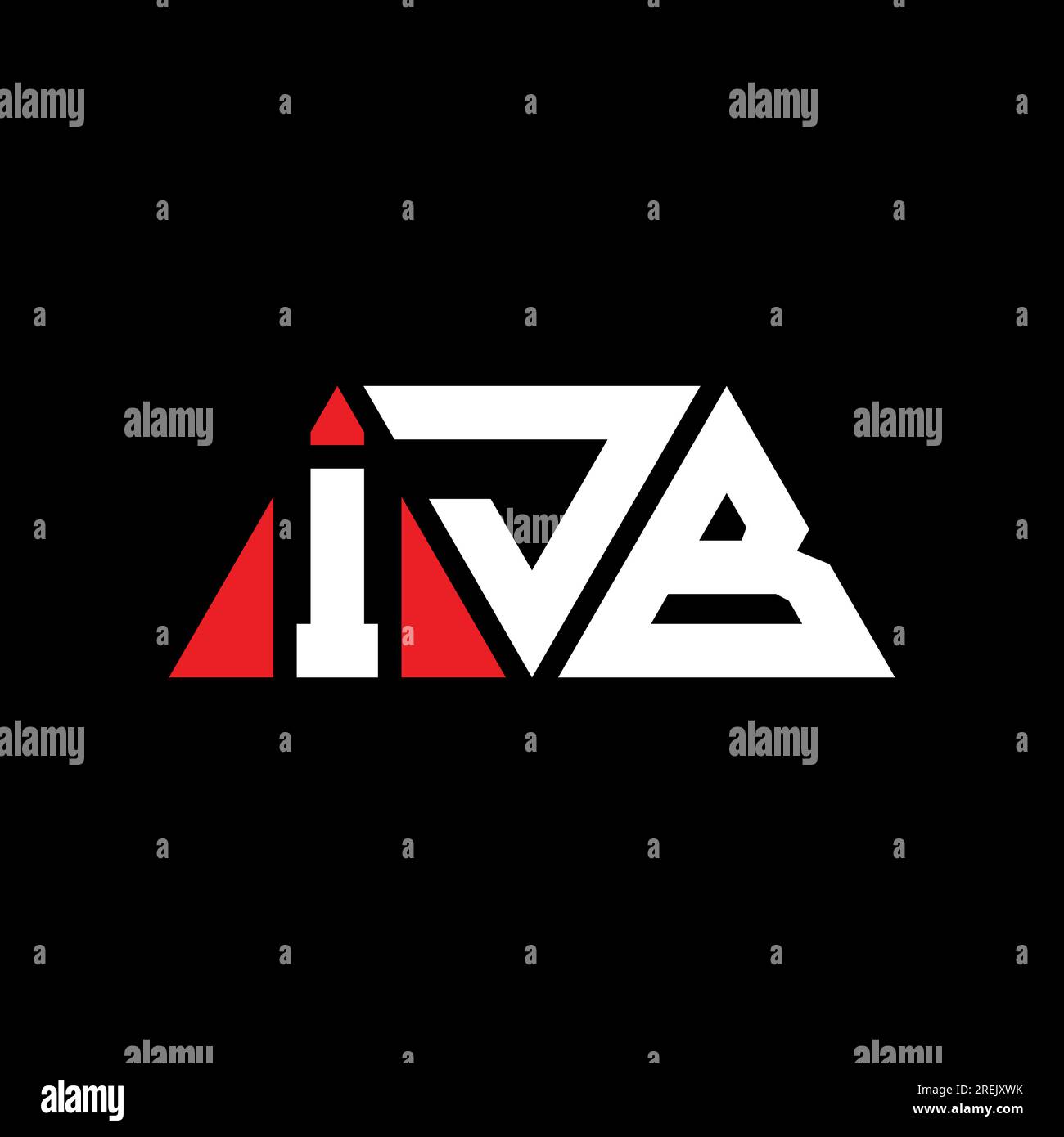 IJB triangle letter logo design with triangle shape. IJB triangle logo ...