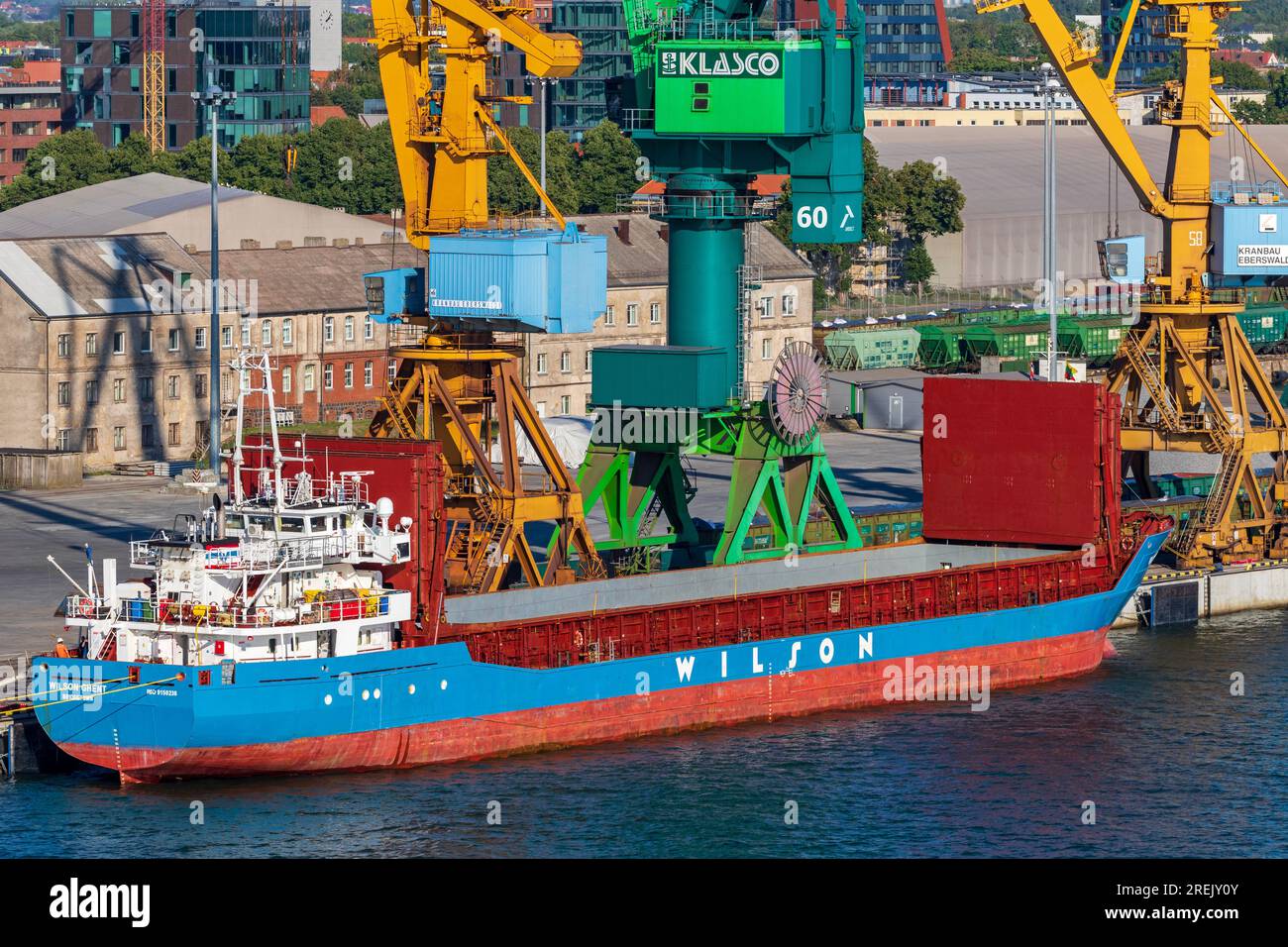 Cargo ship Wilson Ghent, Port of Klaipeda, Lithuania, Europe Stock ...