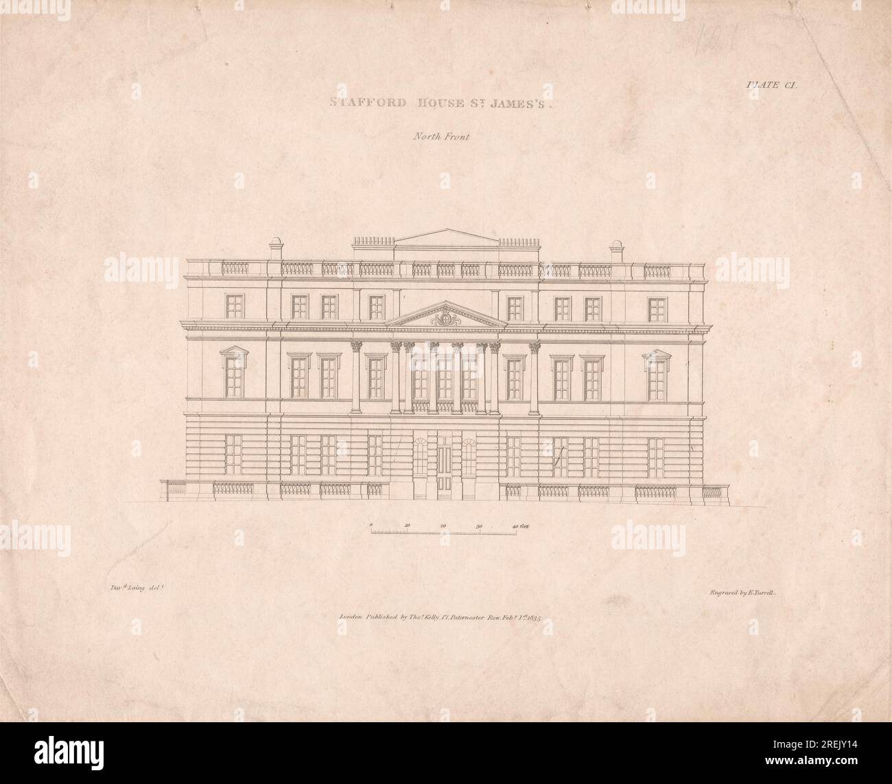 Strafford House, St. James North Front 1835 by Edmund Turrell Stock ...