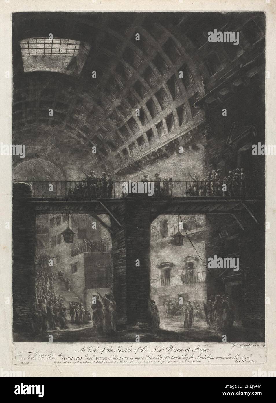 A View of the Inside of the New Prison at Rome between 1765 and 1767 by ...