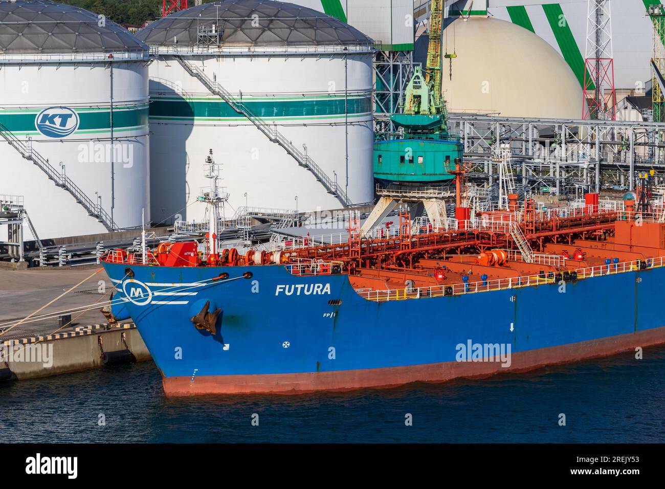 Oil tanker Futura, Port of Klaipeda, Lithuania, Europe Stock Photo - Alamy