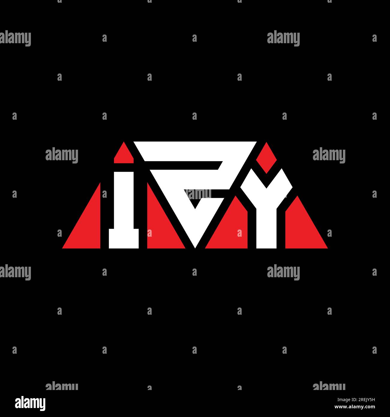 IZY triangle letter logo design with triangle shape. IZY triangle logo ...