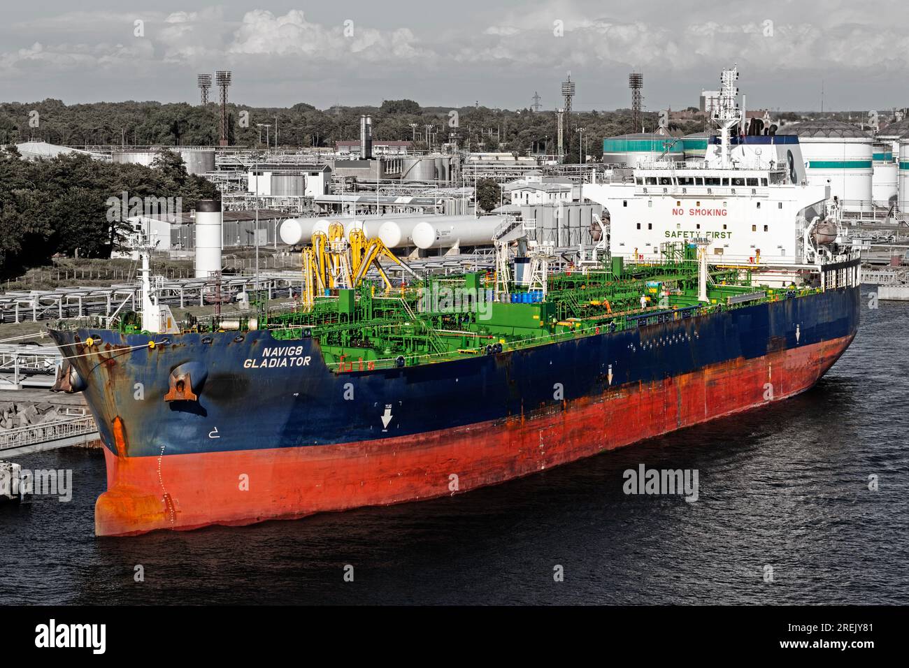 Oil Storage Facility, Port of Klaipeda, Lithuania, Europe Stock Photo ...