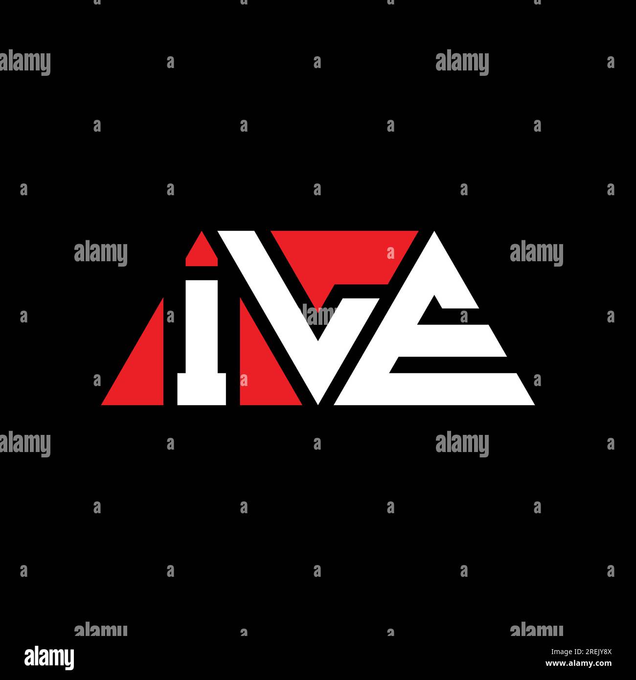 ILE triangle letter logo design with triangle shape. ILE triangle logo ...