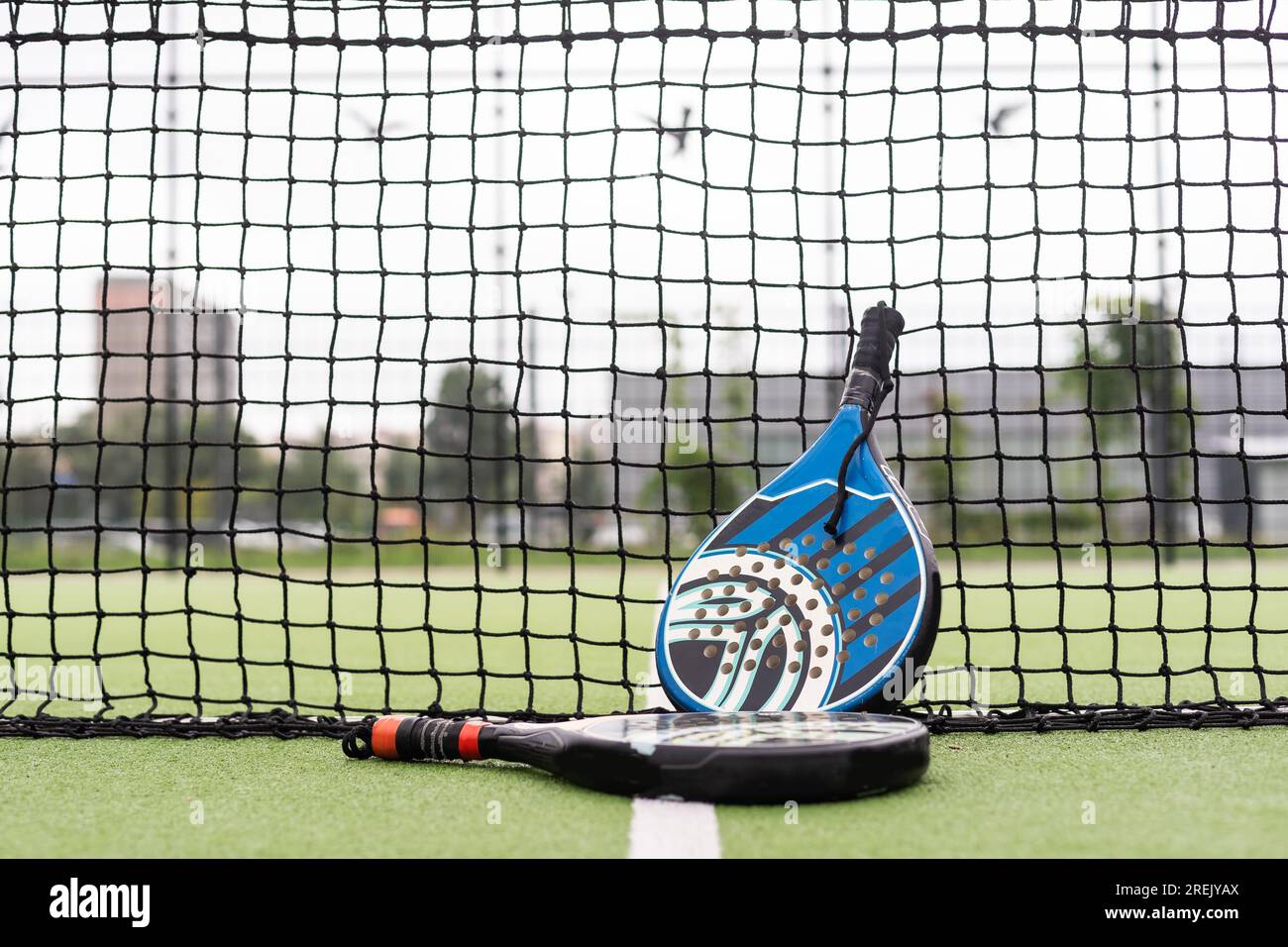 Paddle tennis racket and ball Stock Photo - Alamy