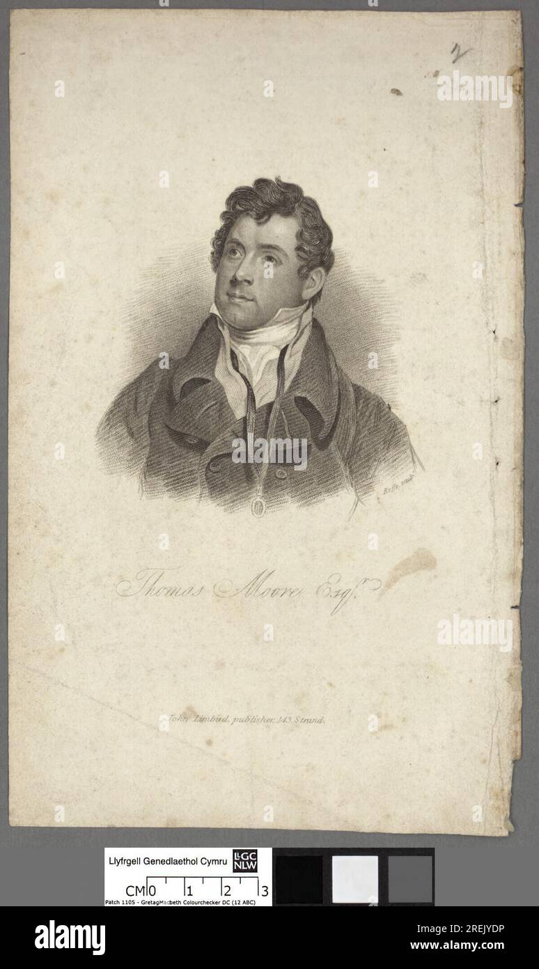 Thomas Moore Esqr circa 1820 by John Roffe Stock Photo - Alamy