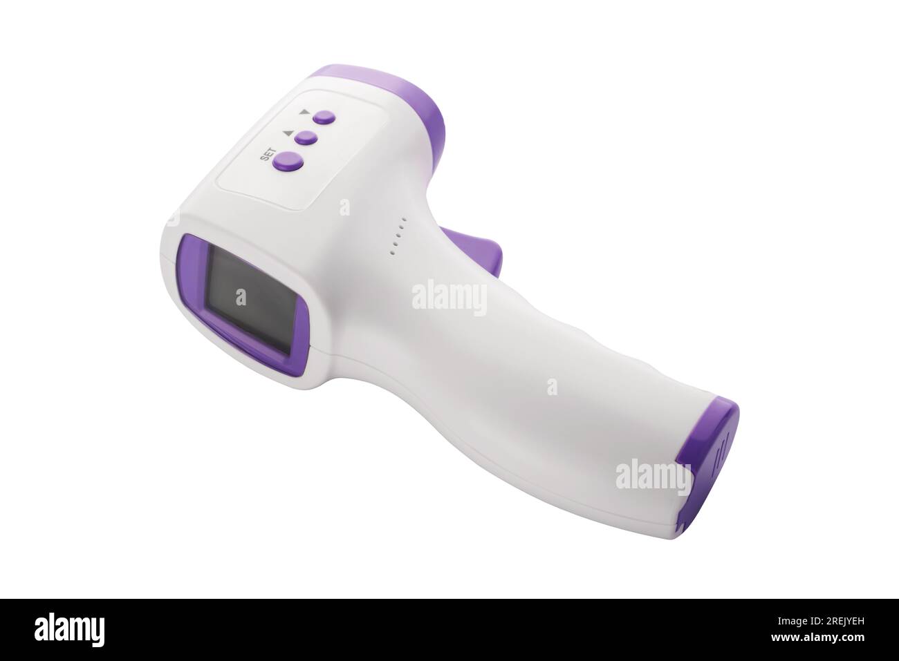 Electronic infrared contactless thermometer isolated on white Stock Photo - Alamy
