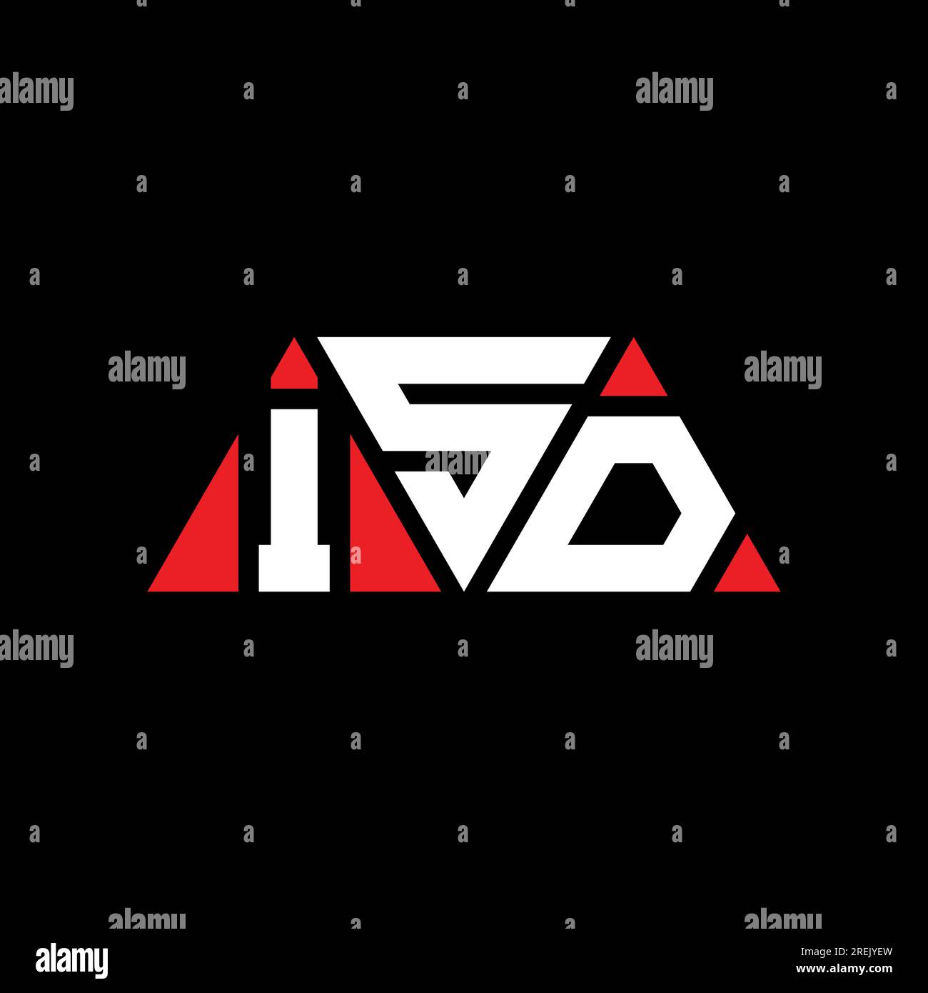 ISD triangle letter logo design with triangle shape. ISD triangle logo ...