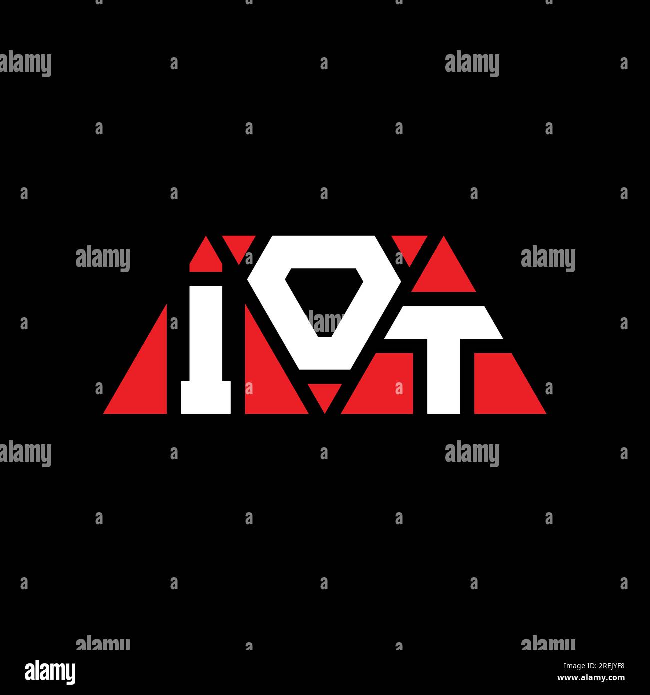 IOT triangle letter logo design with triangle shape. IOT triangle logo ...