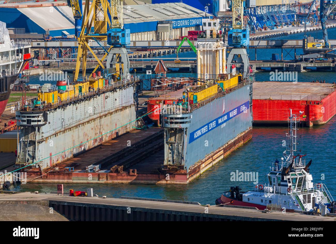 Dry dock, Port of Klaipeda, Lithuania, Europe Stock Photo - Alamy