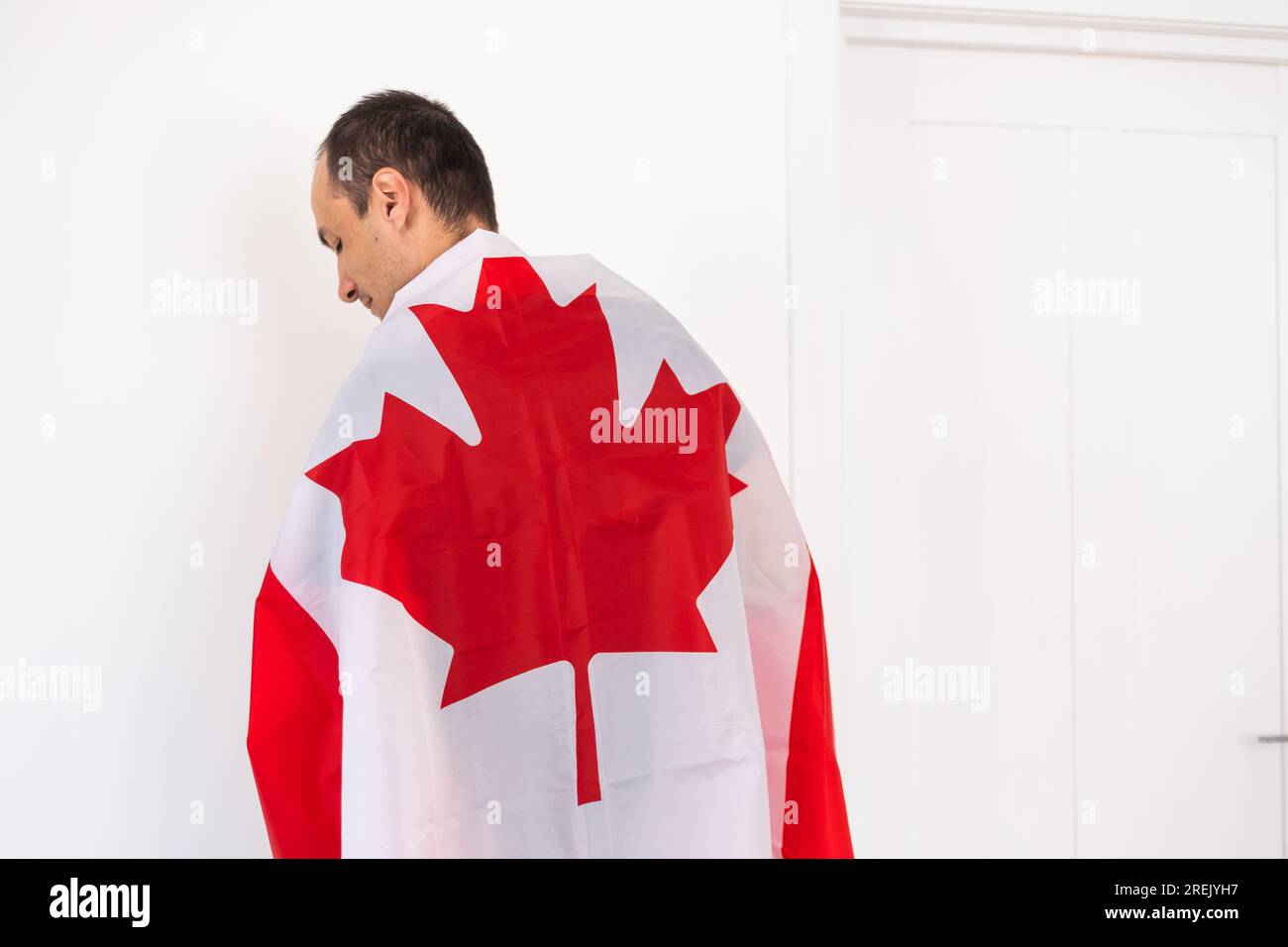 Handsome man flag canada hi-res stock photography and images - Alamy