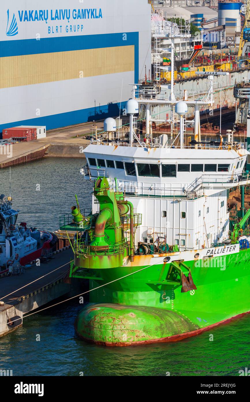 Dredger Pallieter, Port of Klaipeda, Lithuania, Europe Stock Photo - Alamy