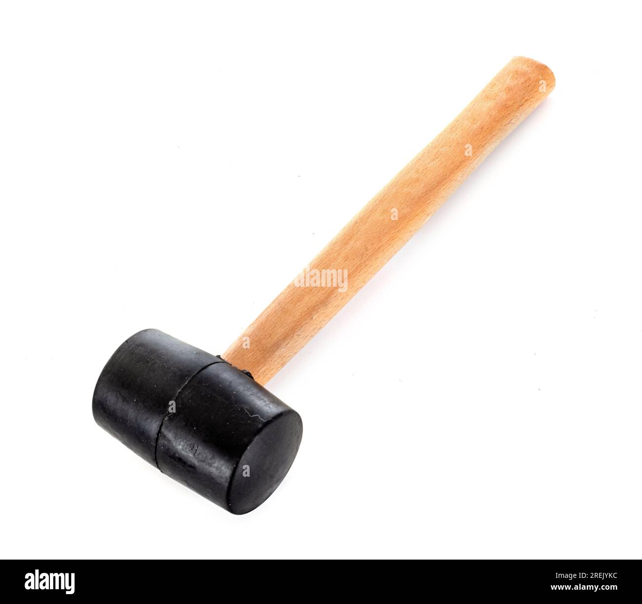 wood hammer in front of white background Stock Photo - Alamy