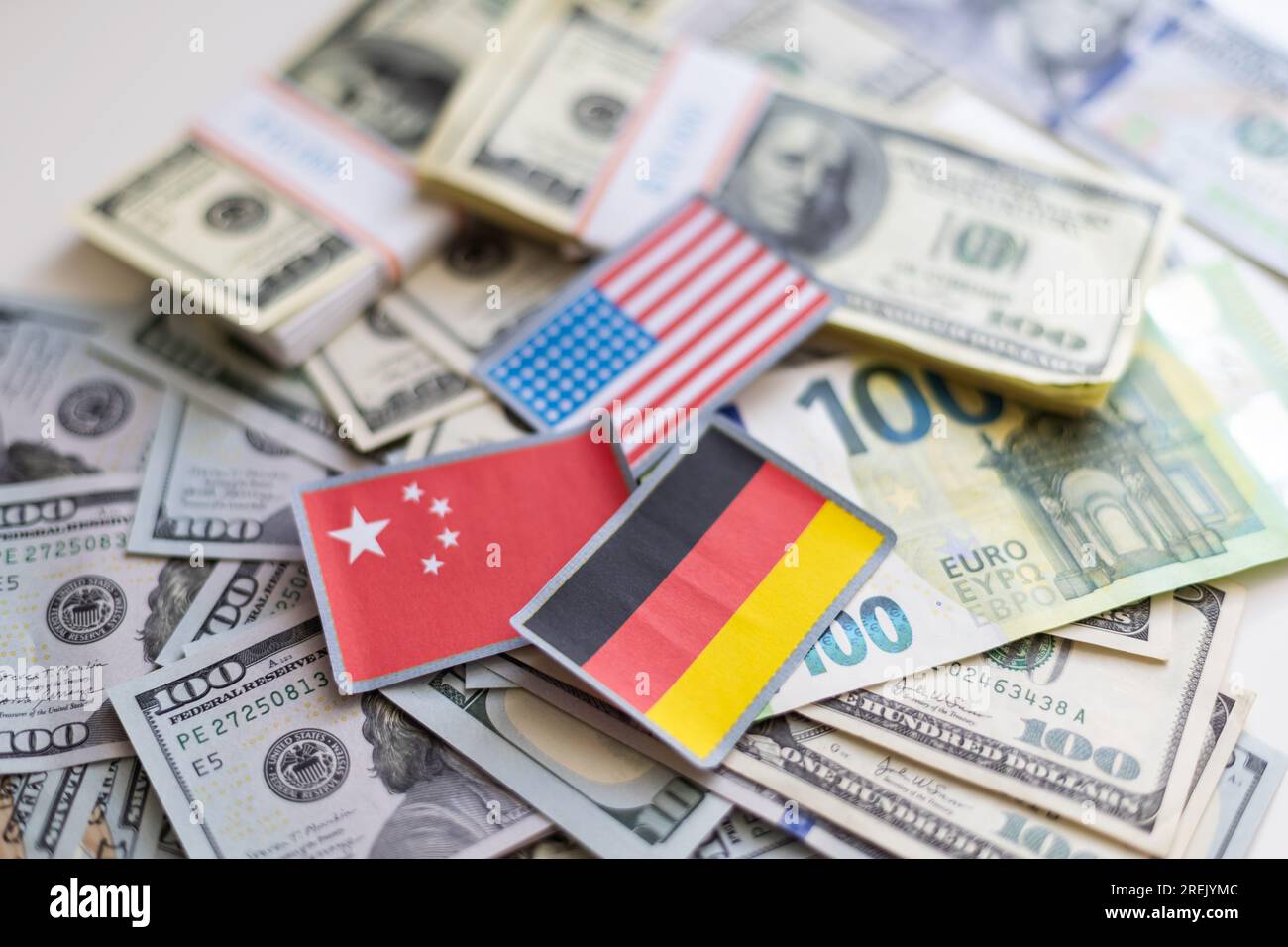 Us dollar banknote with a german and usa flag Stock Photo - Alamy